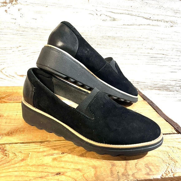 Clarks | Shoes | Clarks Collection Shoes Black Suede 6 2 W | Poshmark